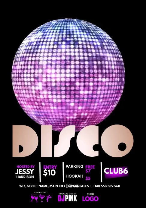 Disco Night Party Template | PosterMyWall