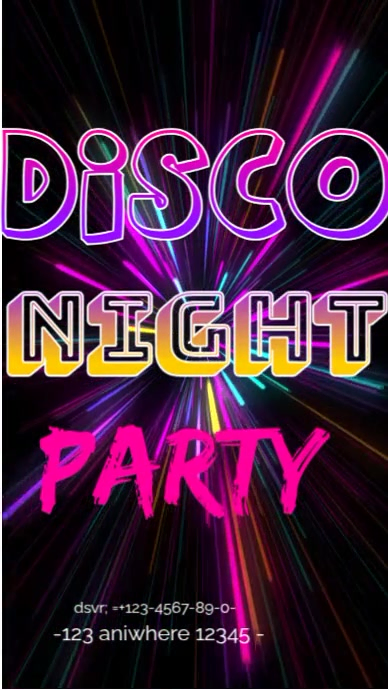 Copy of Disco night party | PosterMyWall