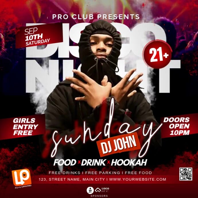 Disco Night Party Video Ads Template | PosterMyWall