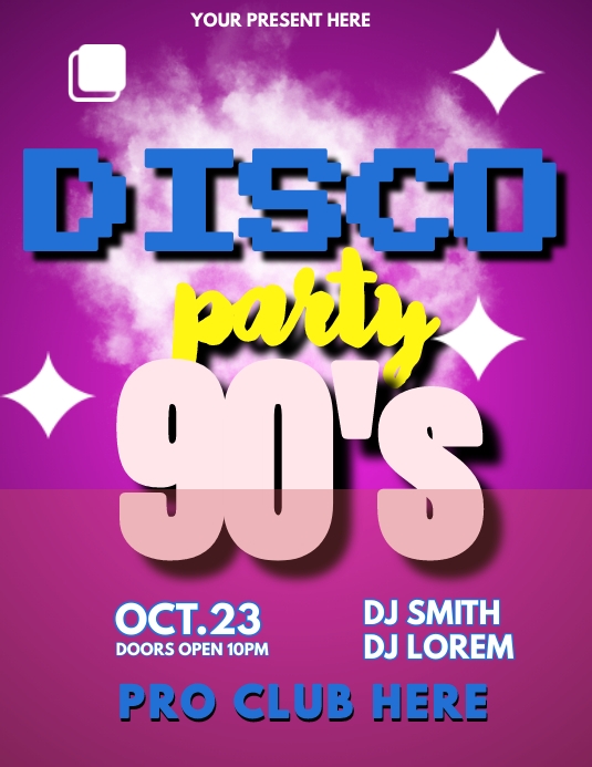 Copy of Disco Party 90's Ads | PosterMyWall