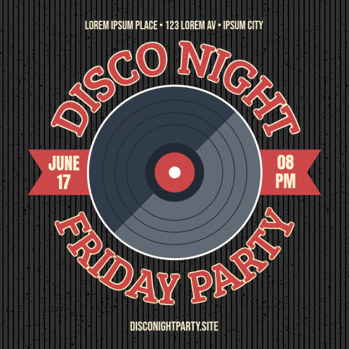 DISCO PARTY BANNER Template | PosterMyWall