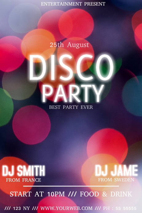 Copy of Disco party club event flyer template | PosterMyWall