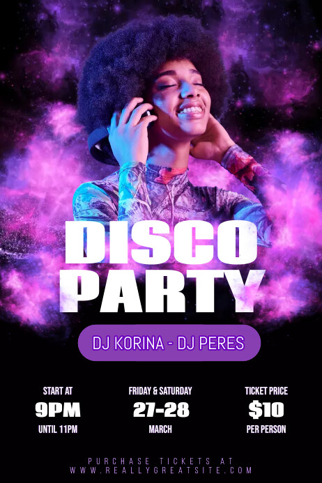 DISCO PARTY Template | PosterMyWall