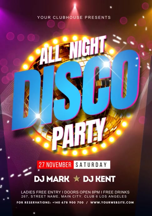 disco party Template | PosterMyWall