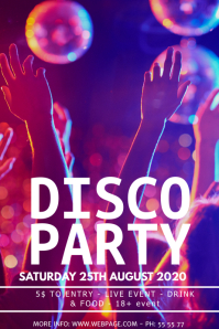 Disco party event flyer template | PosterMyWall