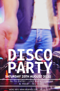 Disco party event flyer template | PosterMyWall
