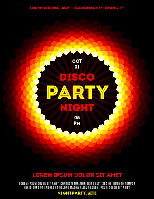 DISCO PARTY FLYER Template | PosterMyWall