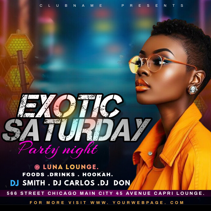 Disco party flyer Template | PosterMyWall