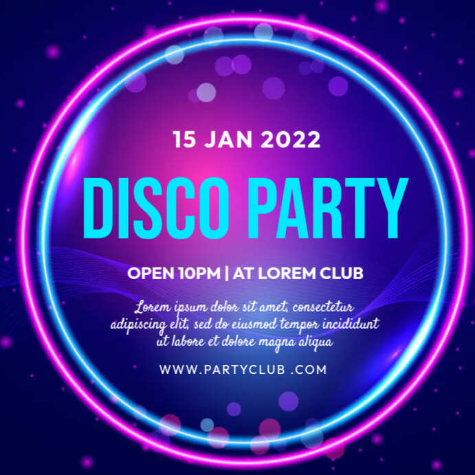Disco Party Flyers Templat | PosterMyWall