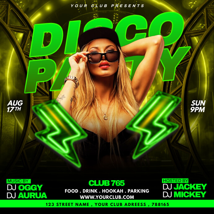 Plantilla de Disco Party Instagram Post | PosterMyWall