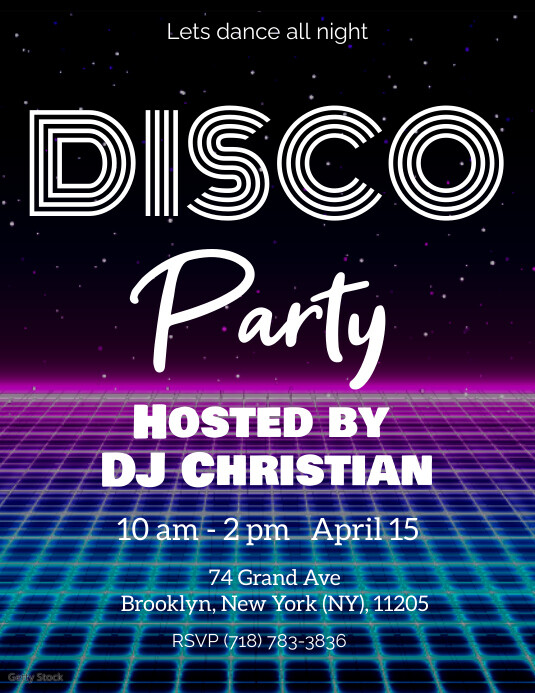 Printable Disco Dance Invitations Nopoben Dance Party Invitation
