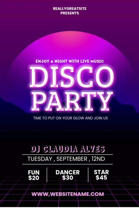 Disco Party Poster Template | PosterMyWall