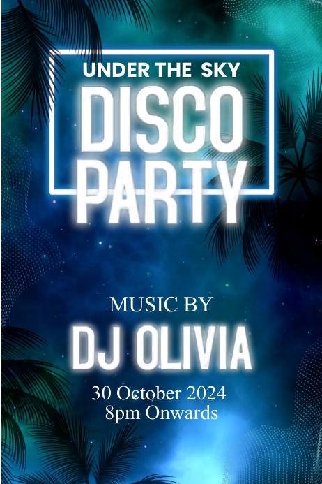 Disco Party Poster Template | PosterMyWall