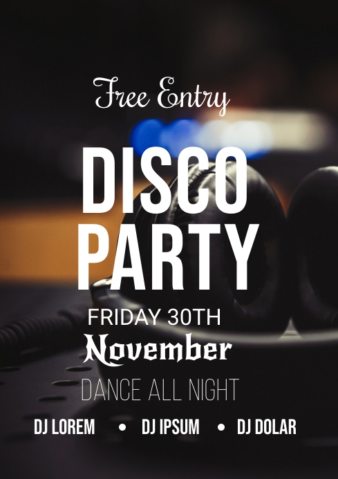 DISCO PARTY TEMPLATE | PosterMyWall