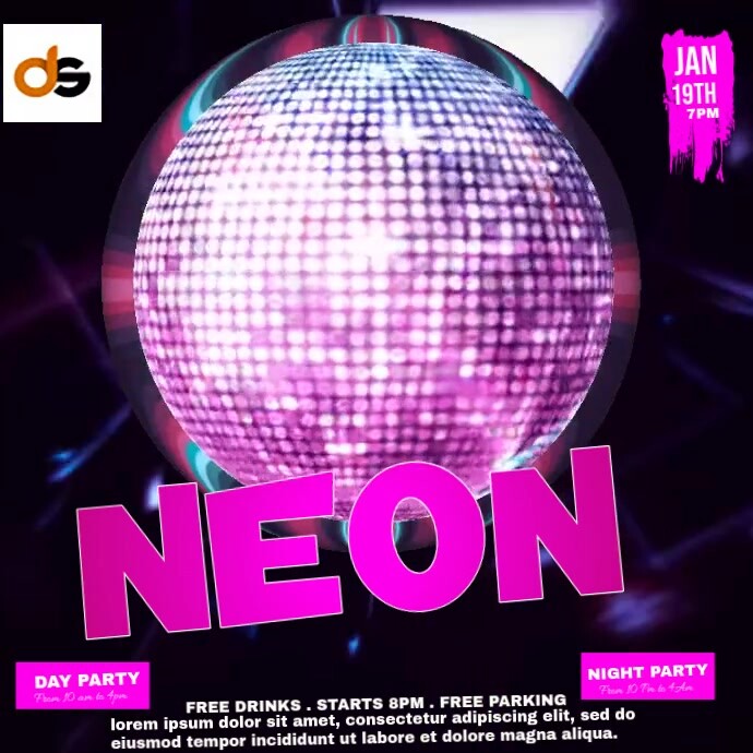Disco Party Video Template | PosterMyWall