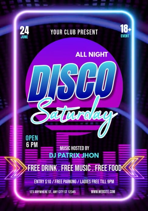 Copy of Disco saturday | PosterMyWall