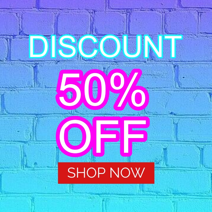 DISCOUNT 50% Template | PosterMyWall