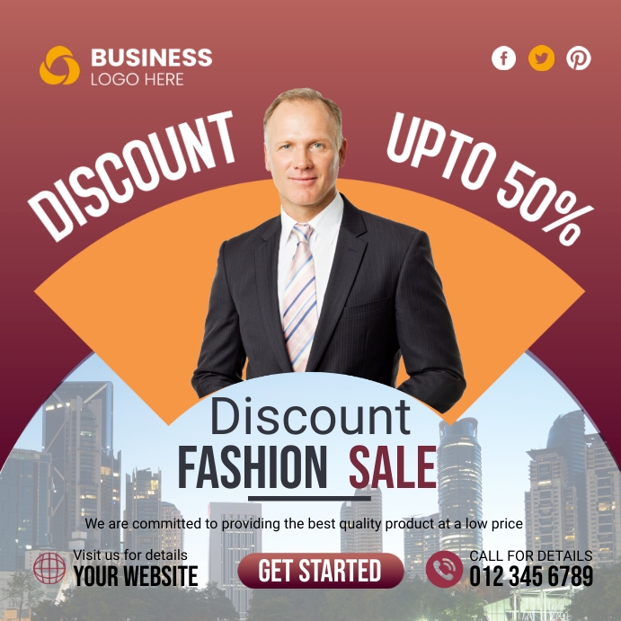 Discount Fashion Sale Ads Template | PosterMyWall