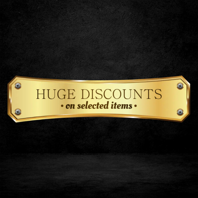 Discount Gold Logo Template | PosterMyWall