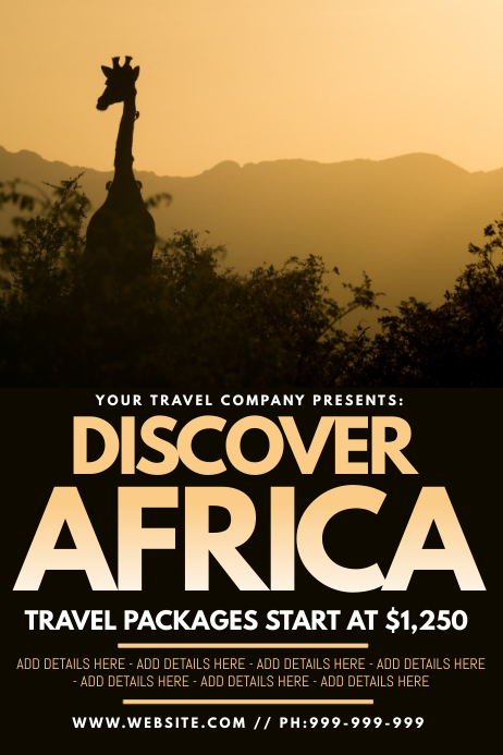 Discover Africa Poster Template | PosterMyWall