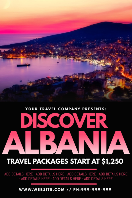 Discover Albania Poster Template | PosterMyWall