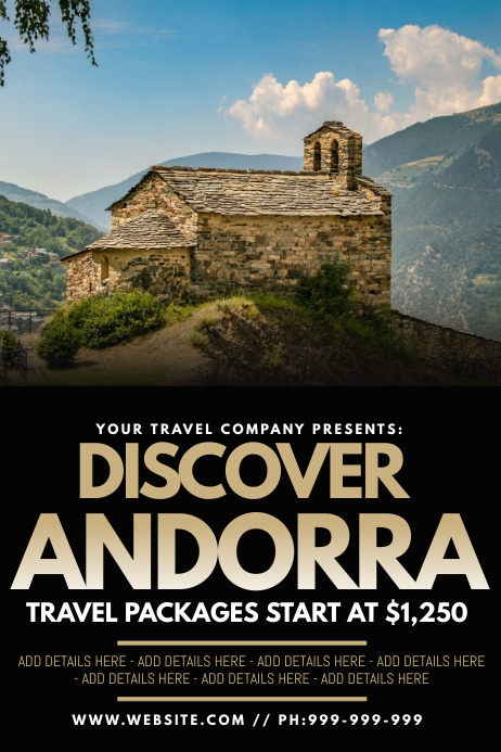 Discover Andorra Poster Template | PosterMyWall