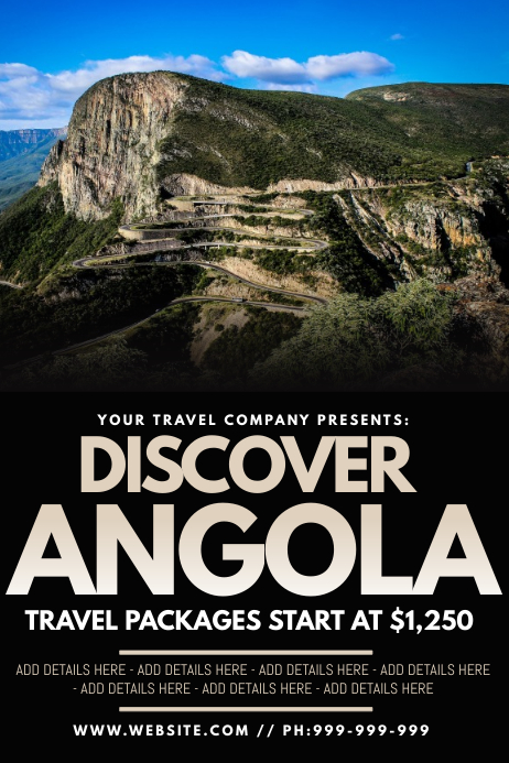 Discover Angola Poster Template | PosterMyWall