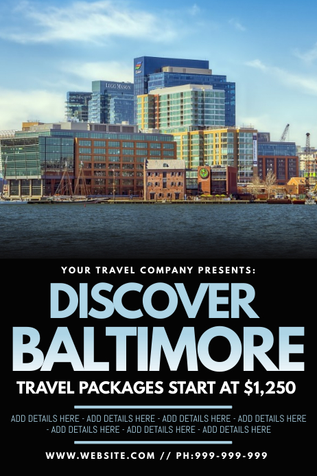 Copy of Discover Baltimore Poster | PosterMyWall