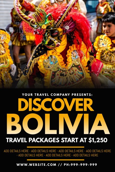 Discover Bolivia Poster Template | PosterMyWall