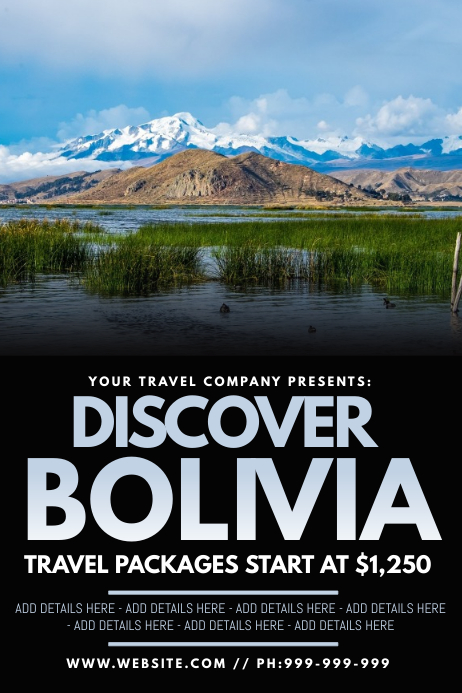 Discover Bolivia Poster Template | PosterMyWall