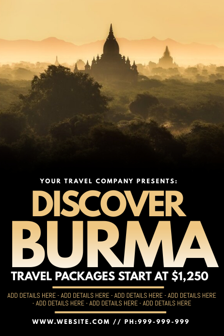 Copy of Discover Burma Poster | PosterMyWall