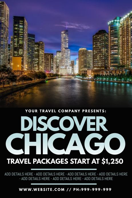 Copy of Discover Chicago Poster | PosterMyWall