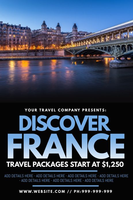 Discover France Poster Template | PosterMyWall