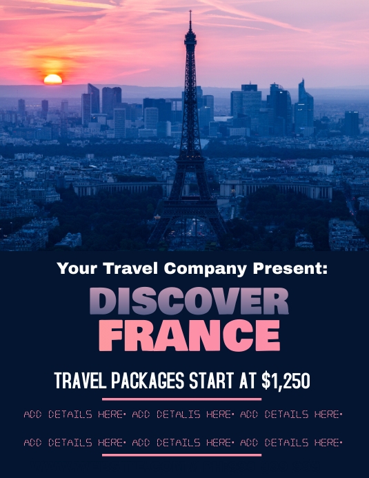 Copy of Discover France Travel poster | PosterMyWall