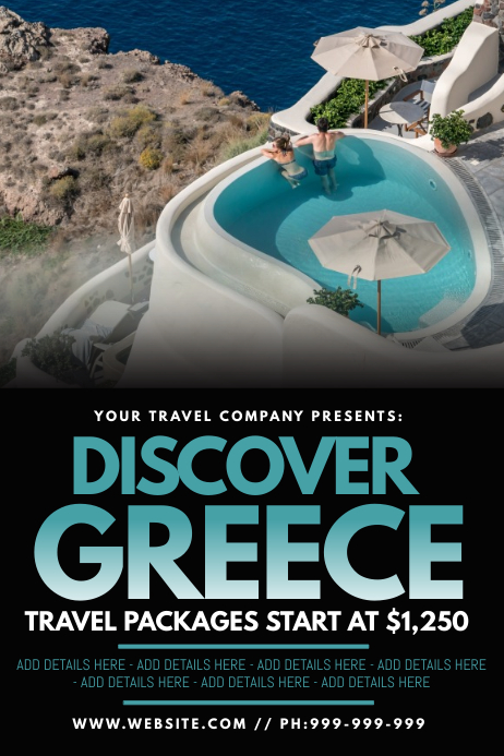 Discover Greece Poster Template | PosterMyWall