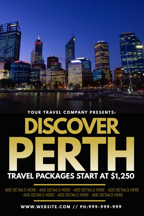 Discover Perth Poster Template | PosterMyWall