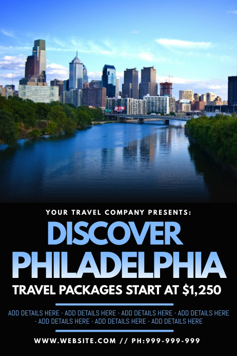 Discover Philadelphia Poster Template | PosterMyWall