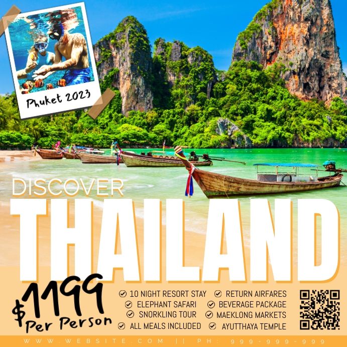 Copy of Discover Thailand Travel Poster | PosterMyWall