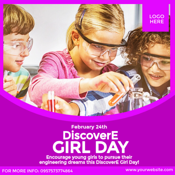 DiscoverE Girl Day Template | PosterMyWall