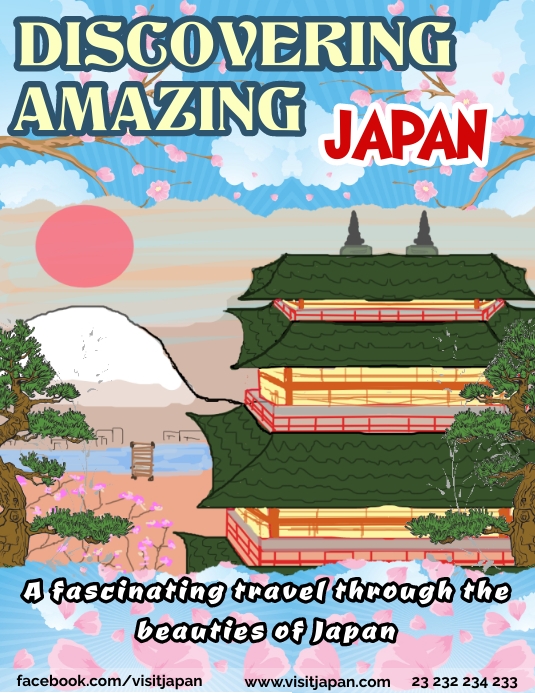 Discovering Amazing Japan Flyer Template | PosterMyWall