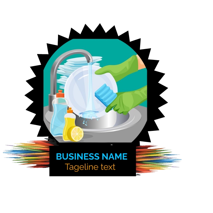 dish washing logo Template | PosterMyWall