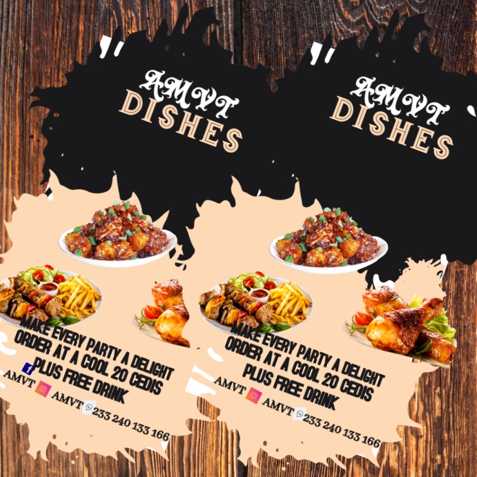 DISHES Template | PosterMyWall