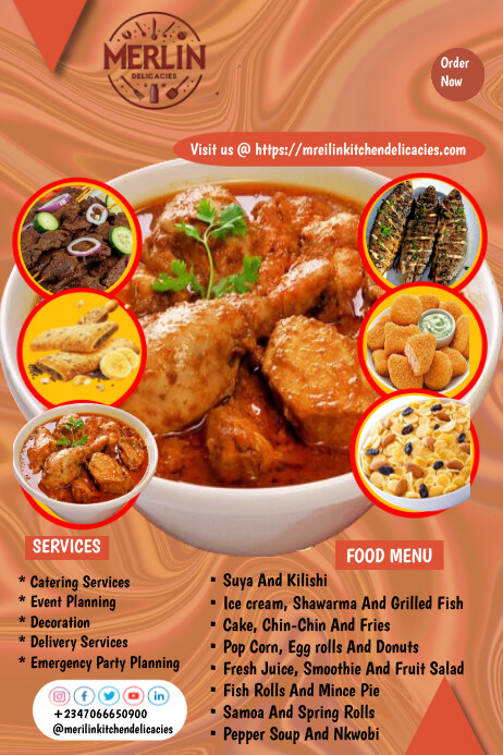 Copy of Dishes menu Food template poster | PosterMyWall