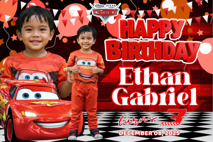 Disney Cars Birthday Template | PosterMyWall