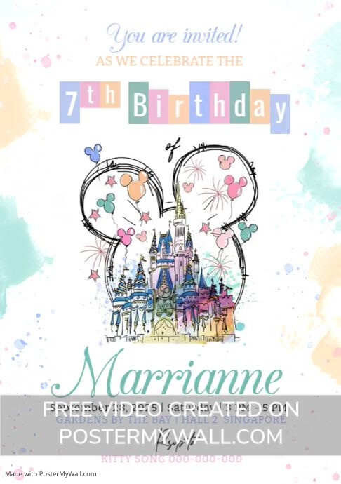 Disney Invitation Template | PosterMyWall