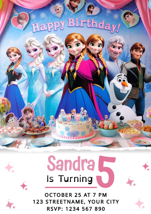 Disney Kids Birthday Template | PosterMyWall