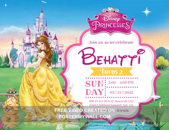 Disney Princess Template | PosterMyWall