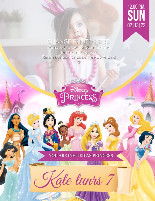 Disney Princess Template | PosterMyWall