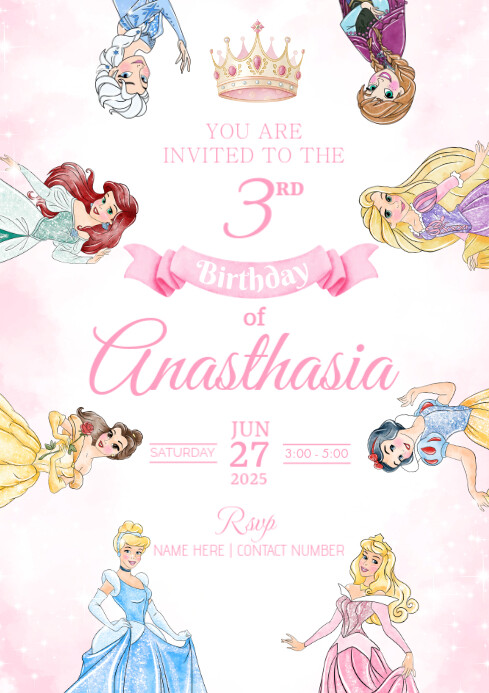 Disney Princess Template | PosterMyWall