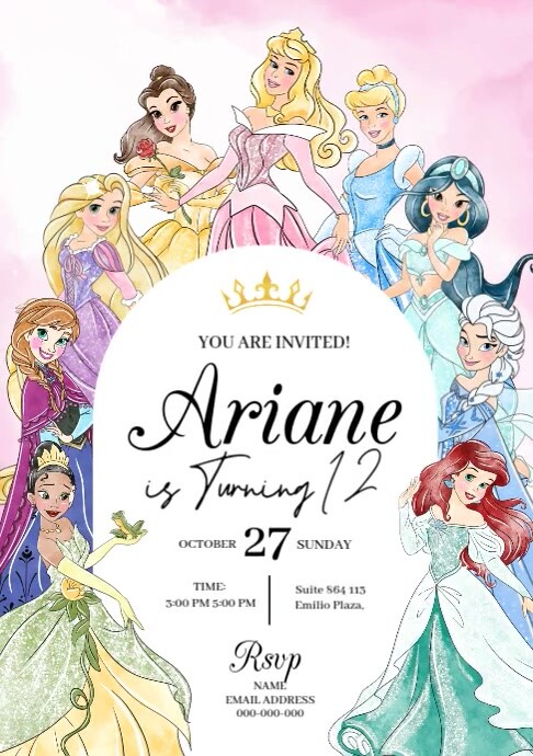 Disney princess Template | PosterMyWall